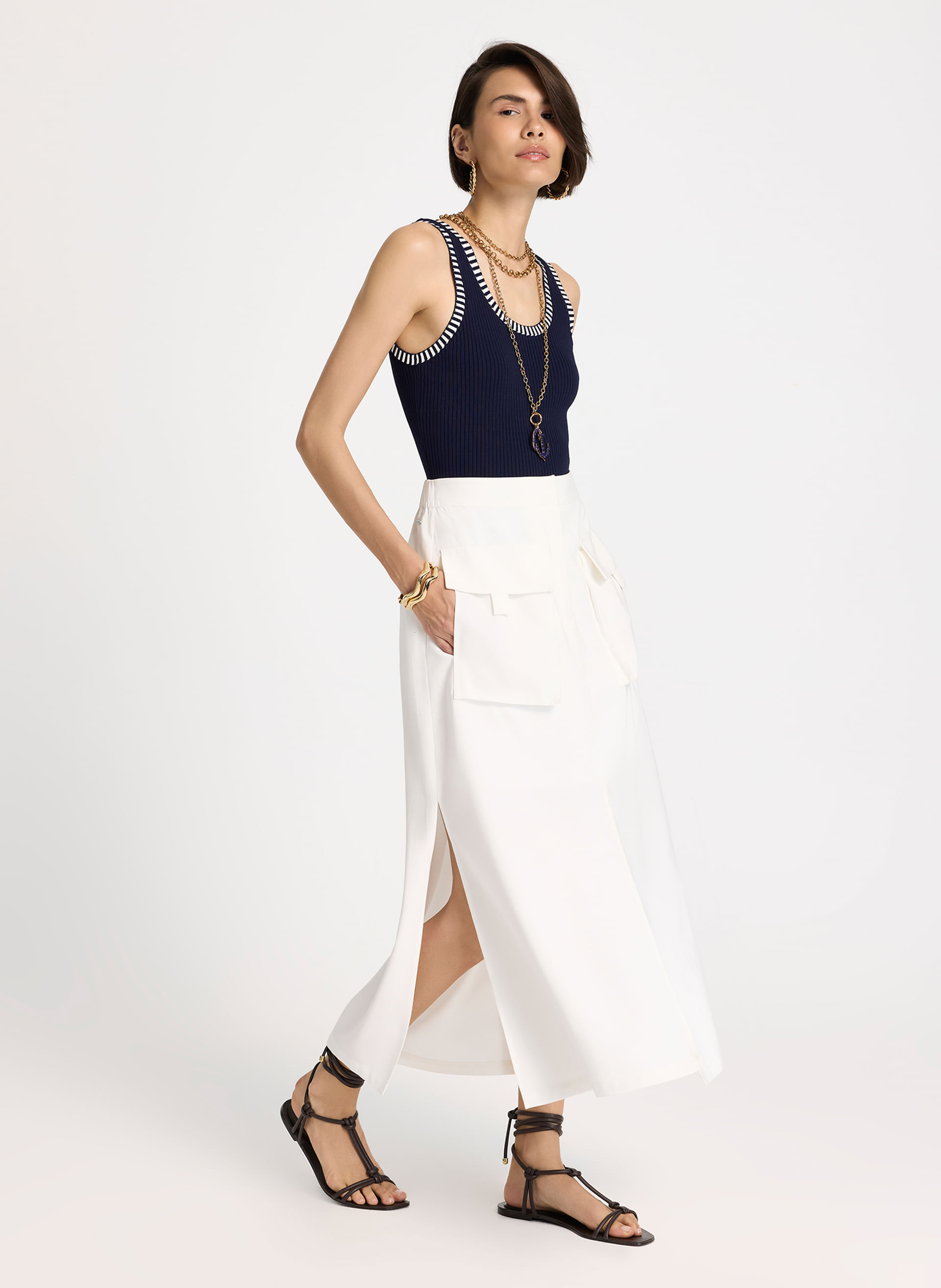 Saia Le Lis Pat Feminina - LE LIS | Loja Online